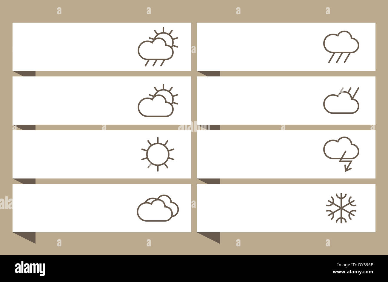 Weather signs set hi-res stock photography and images - Alamy