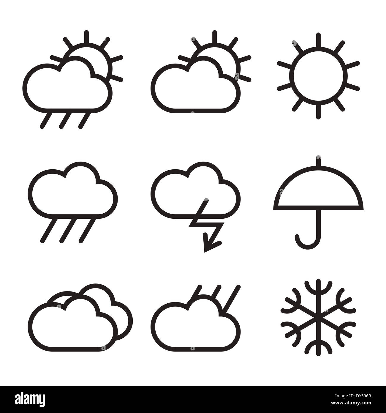 Weather sign isolated on white background Stock Photo - Alamy