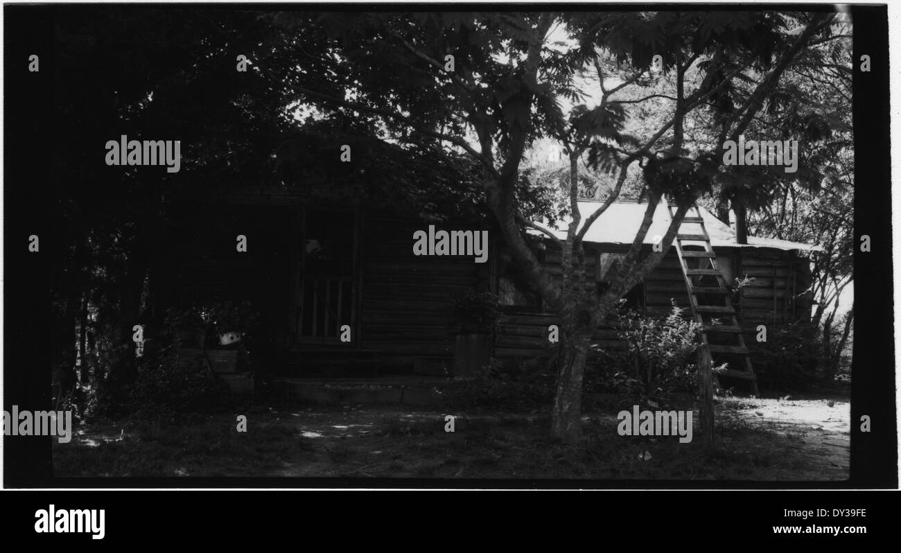 This photograph shows Clara Allen's log cabin, located just south of ...