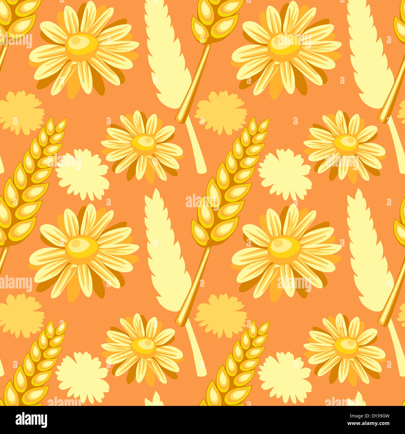 summer field seamless pattern Stock Photo - Alamy