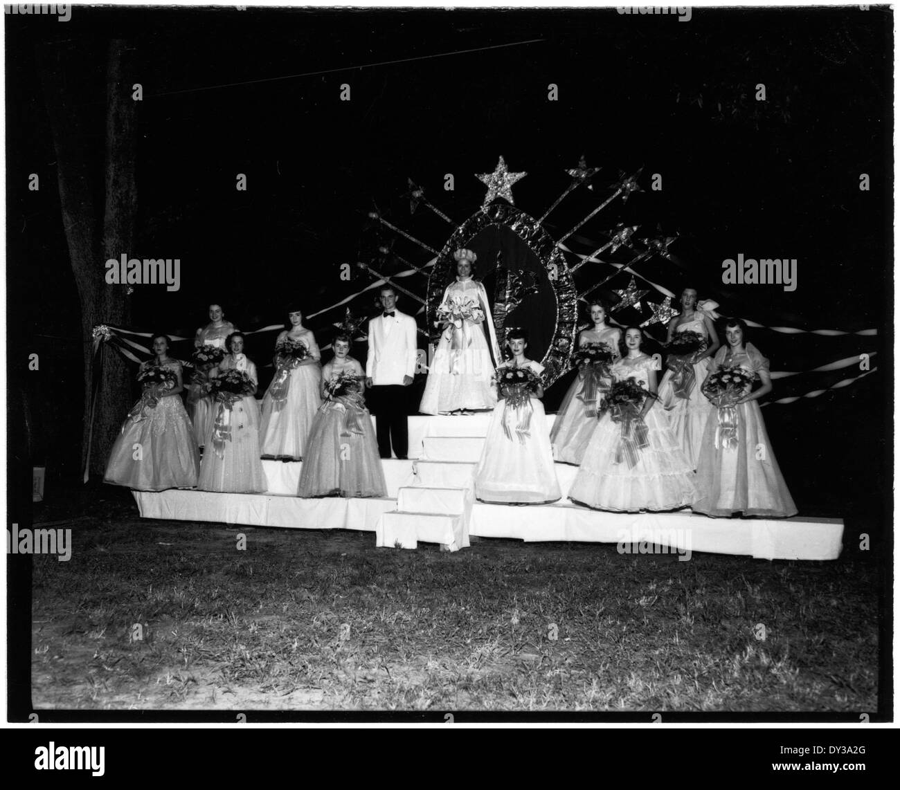 This image captures the coronation pageant at Whitworth College on May ...