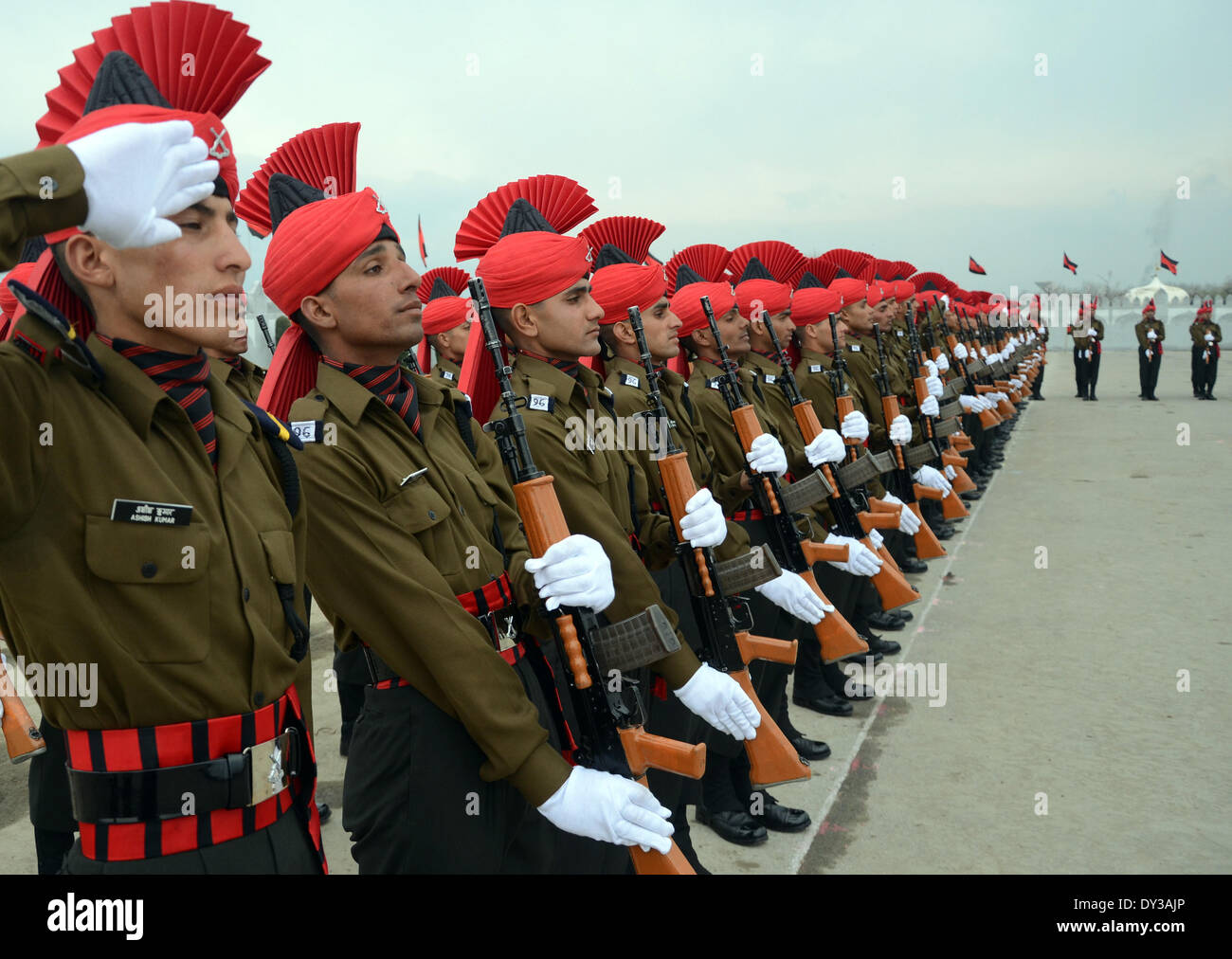 Srinagar, Indian Administered Kashmir. 05 APRIL2014 :n New recruits of ...