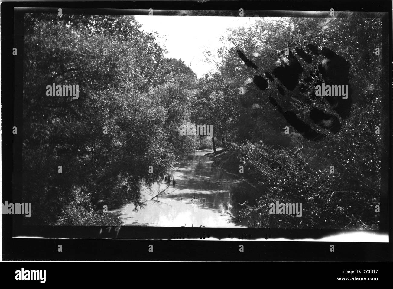 This photograph captures a view of the Hatchie River from a bridge ...
