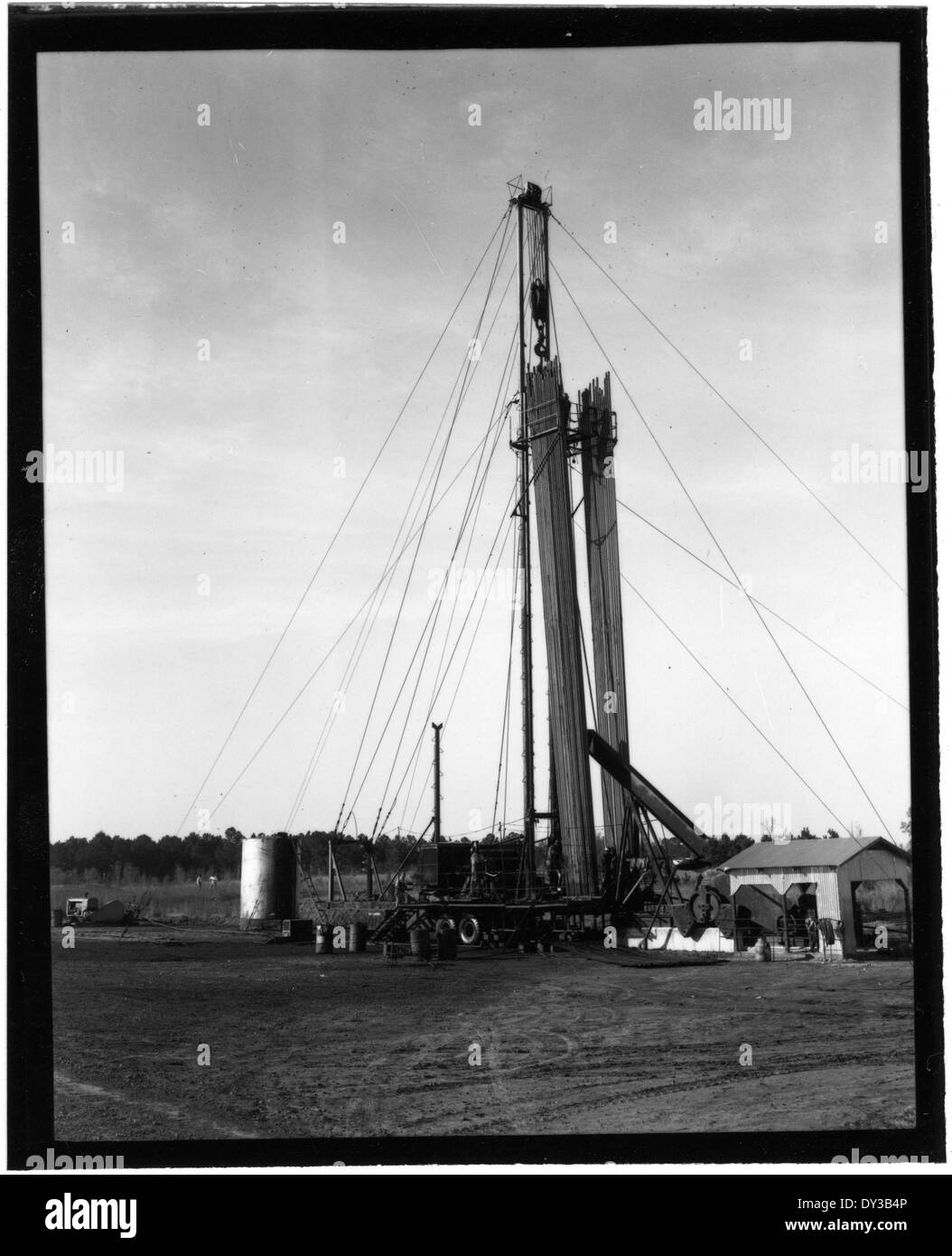 J. F. Crow Oil Rig set up 5 minutes West of Brookhaven, 11-21-1950 ...