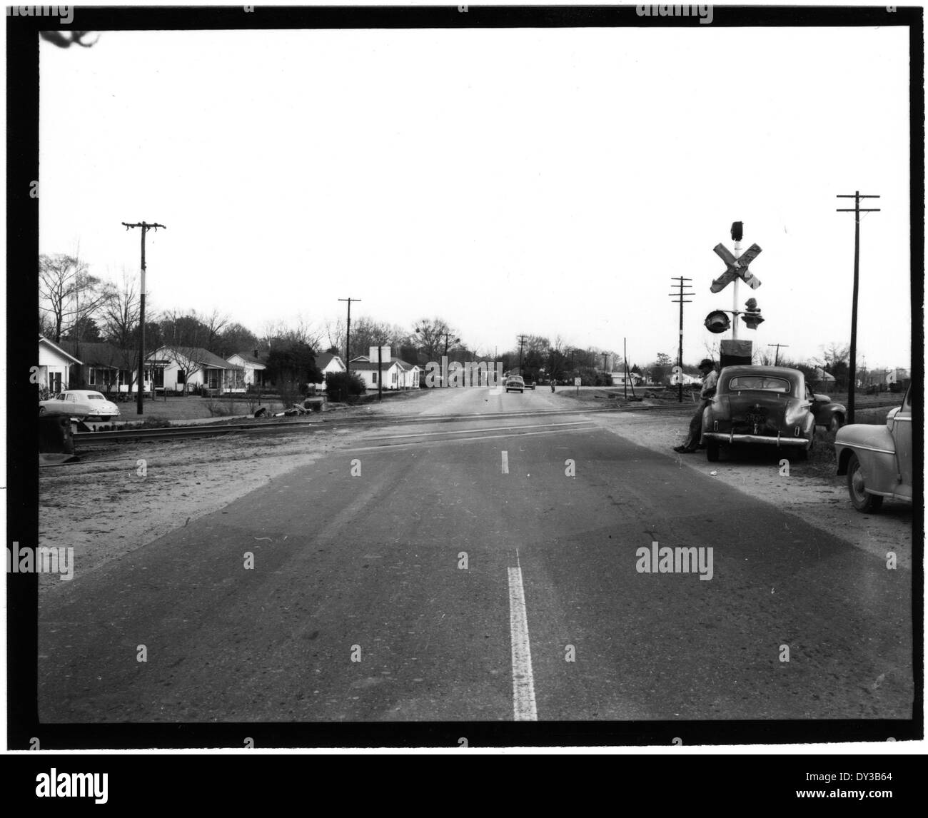 A photograph documenting the aftermath of a gas truck wreck in ...