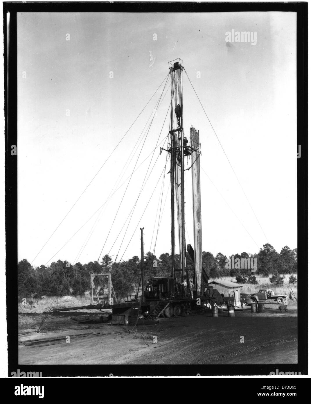 The J.F. Crow Oil Rig was set up west of Brookhaven, Mississippi, on ...