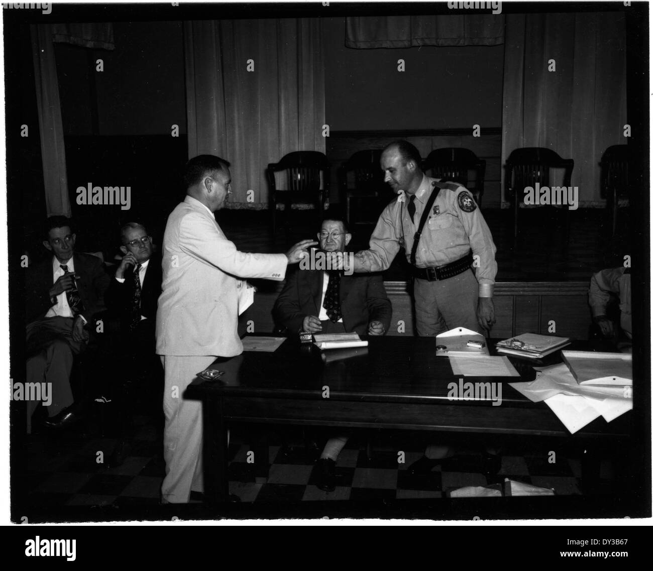 Photograph from August 3, 1950, showing Governor Fielding Wright ...