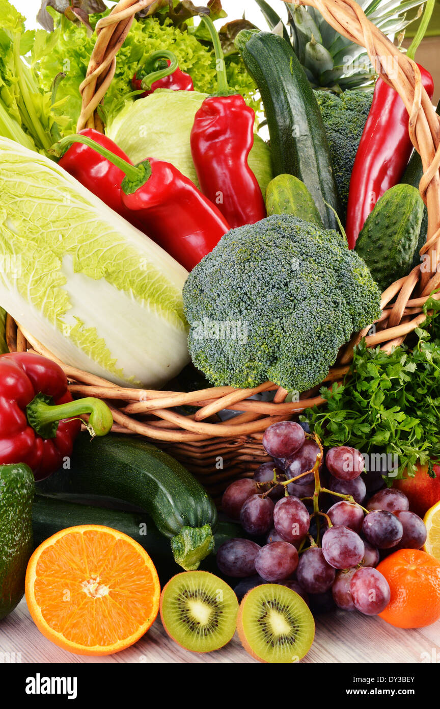 Assorted grocery products. Balanced diet Stock Photo - Alamy