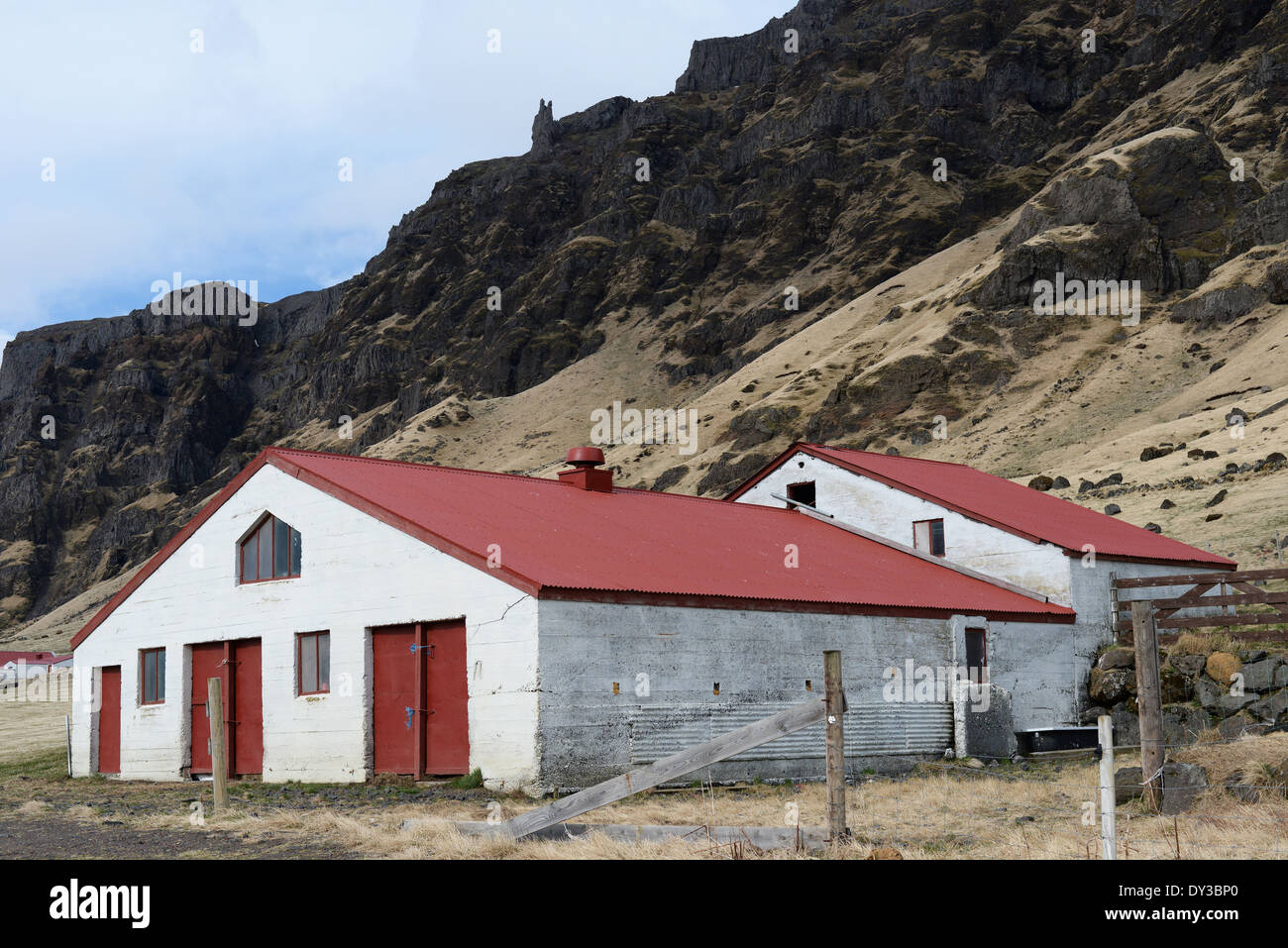 Icelandic Farm near the village of Vik Stock Photo - Alamy