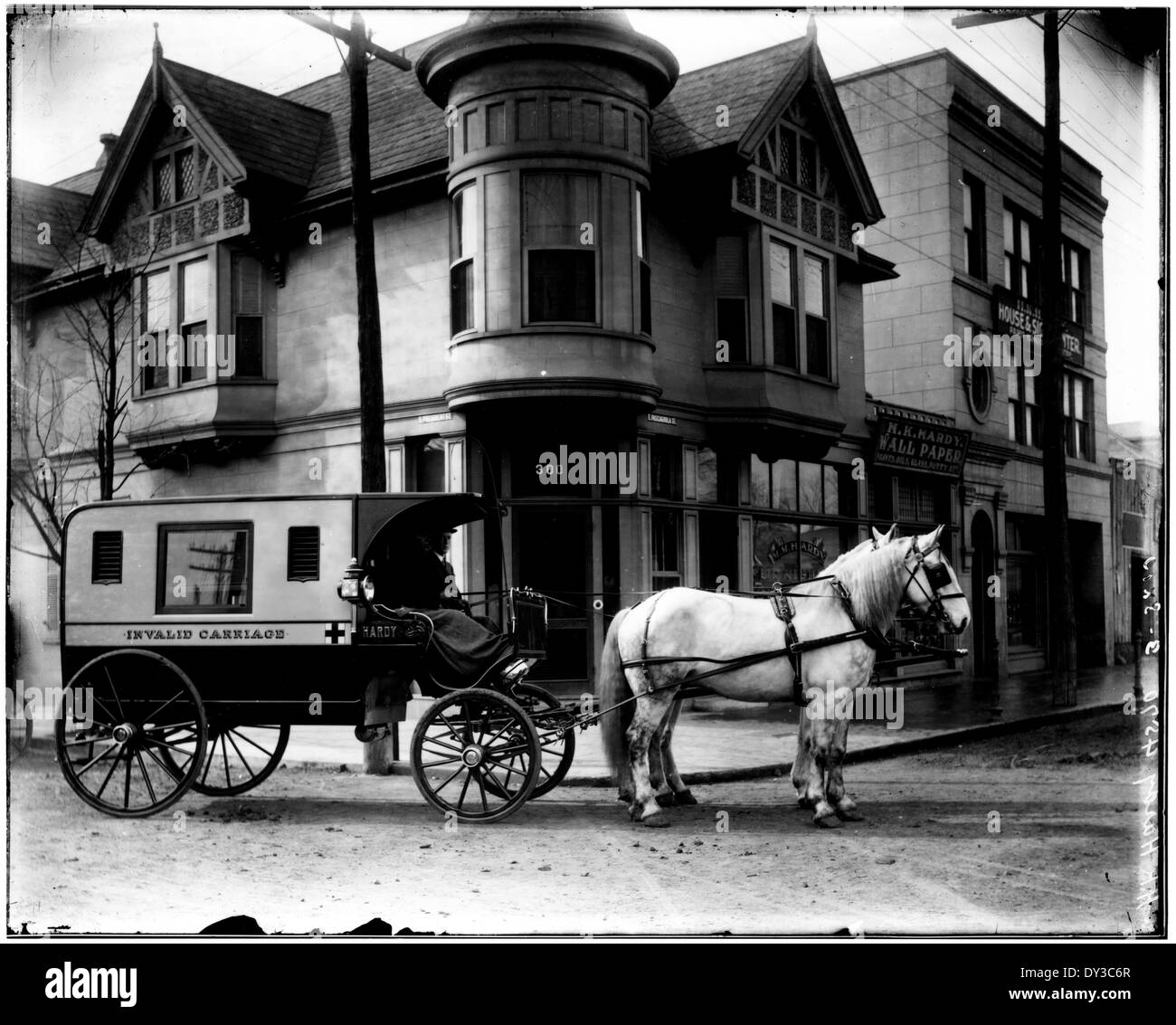 The Invalid Carriage Hardy, photographed around 1907, is an early model ...