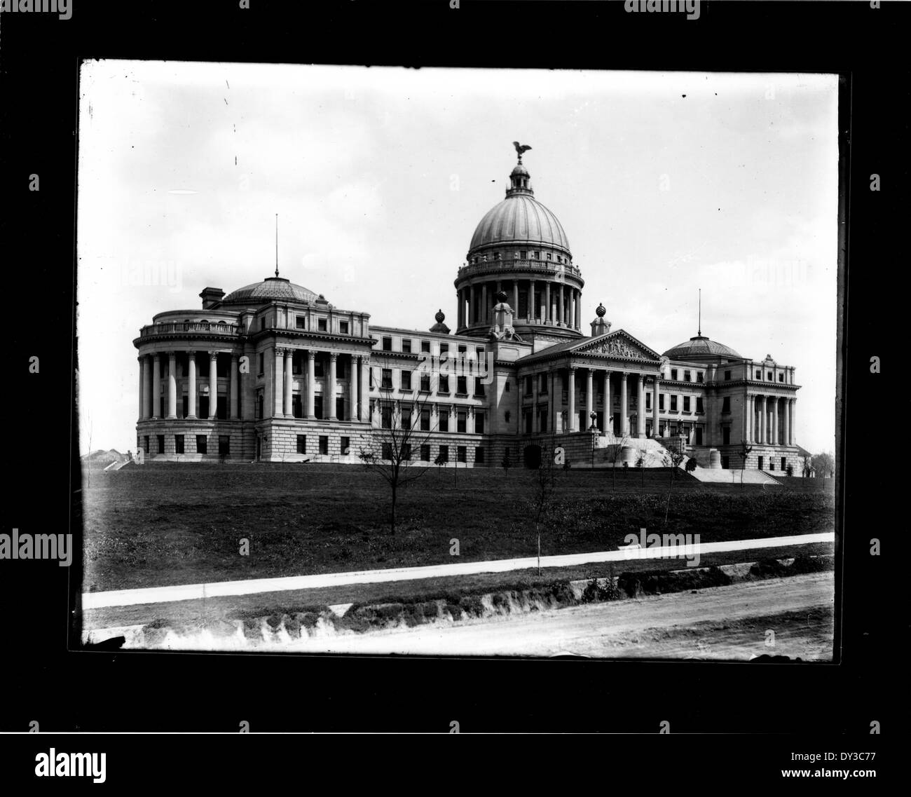 A photograph of the New Capitol building, taken around 1905. The image ...