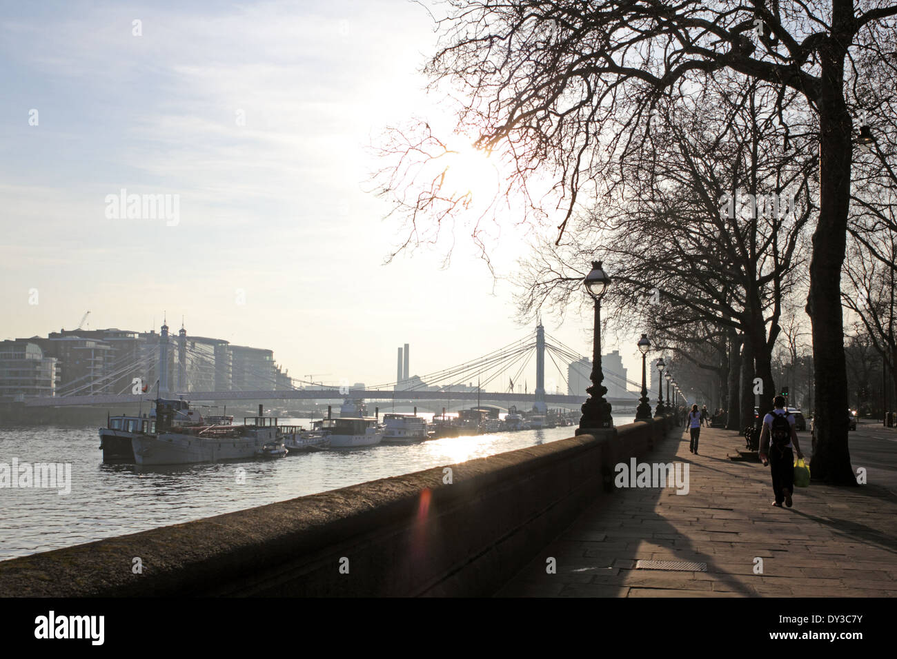 Chelsea Embankment, Westminster, London SW1, England, UK Stock Photo ...