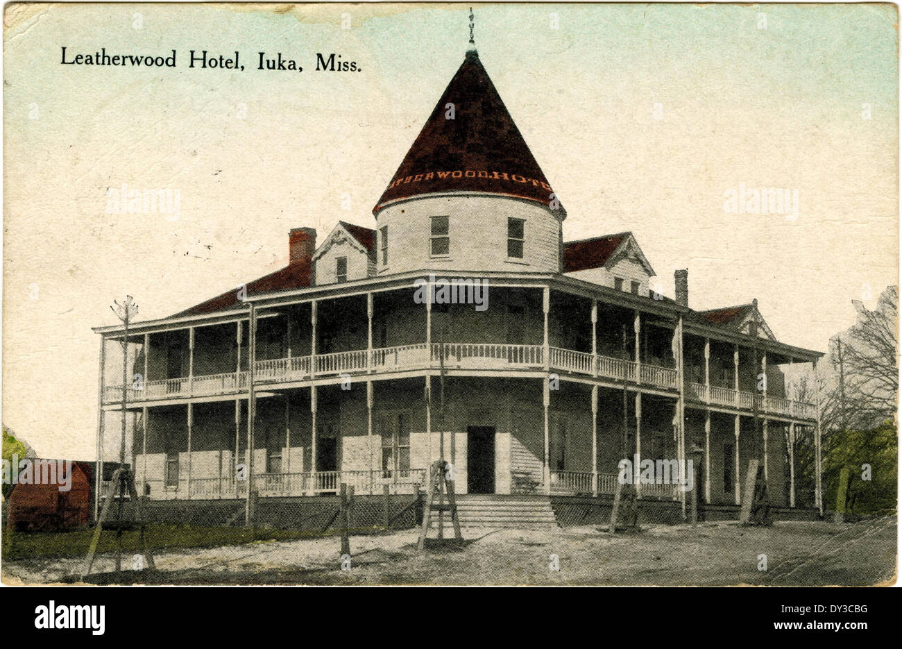 The Leatherwood Hotel in Iuka, Mississippi, is shown in this historical ...