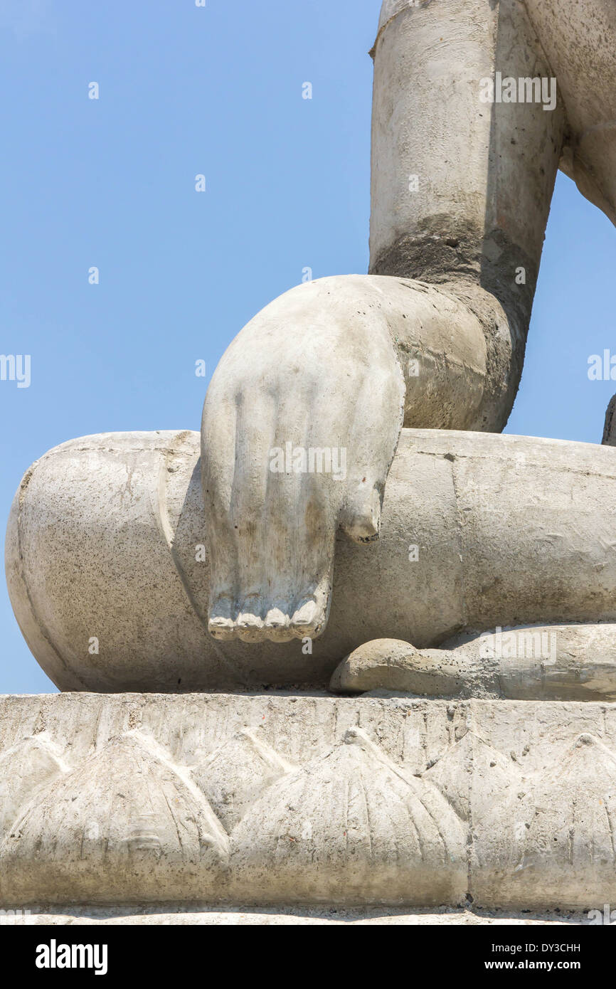 Unfinished incomplete concrete image of buddha hand Stock Photo - Alamy