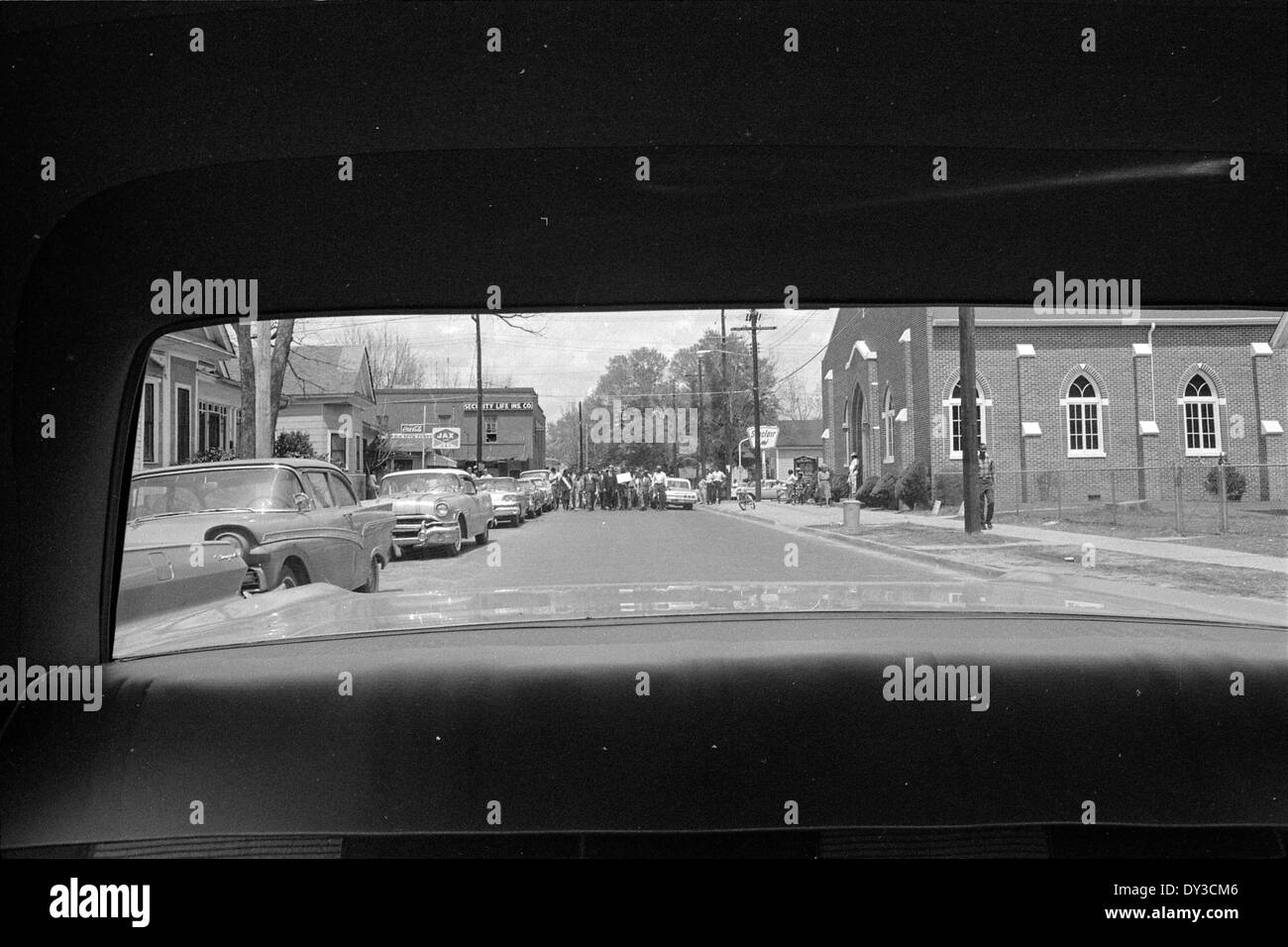 A photograph of a march led by Dr. Martin Luther King, Jr. on April 8 ...