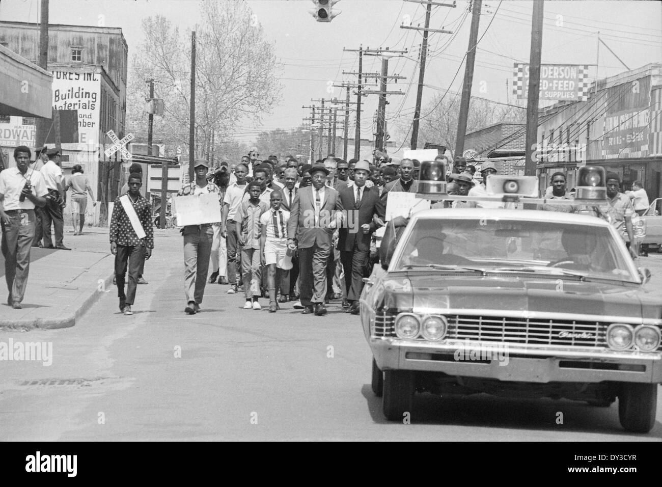 This photograph captures an event from April 8, 1968, marking the March ...