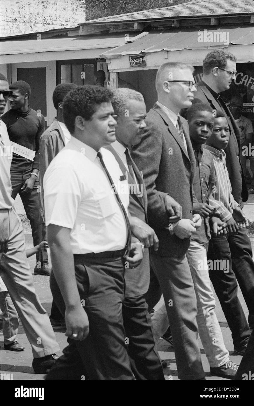 This photograph from April 8, 1968, shows a march led by Dr. Martin ...