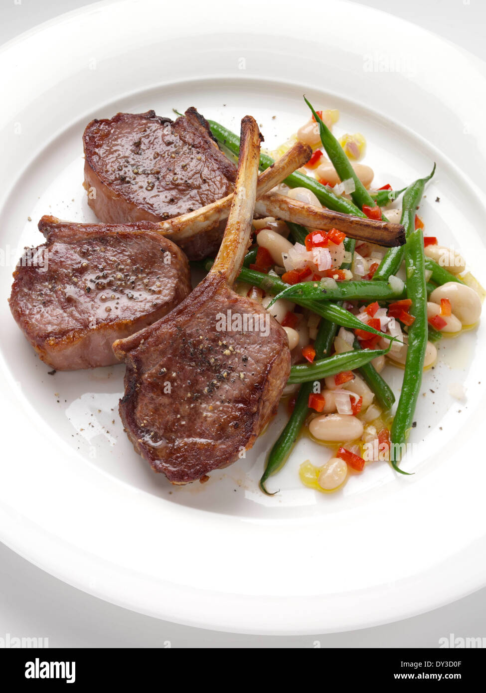 French trimmed lamb chops hi-res stock photography and images - Alamy