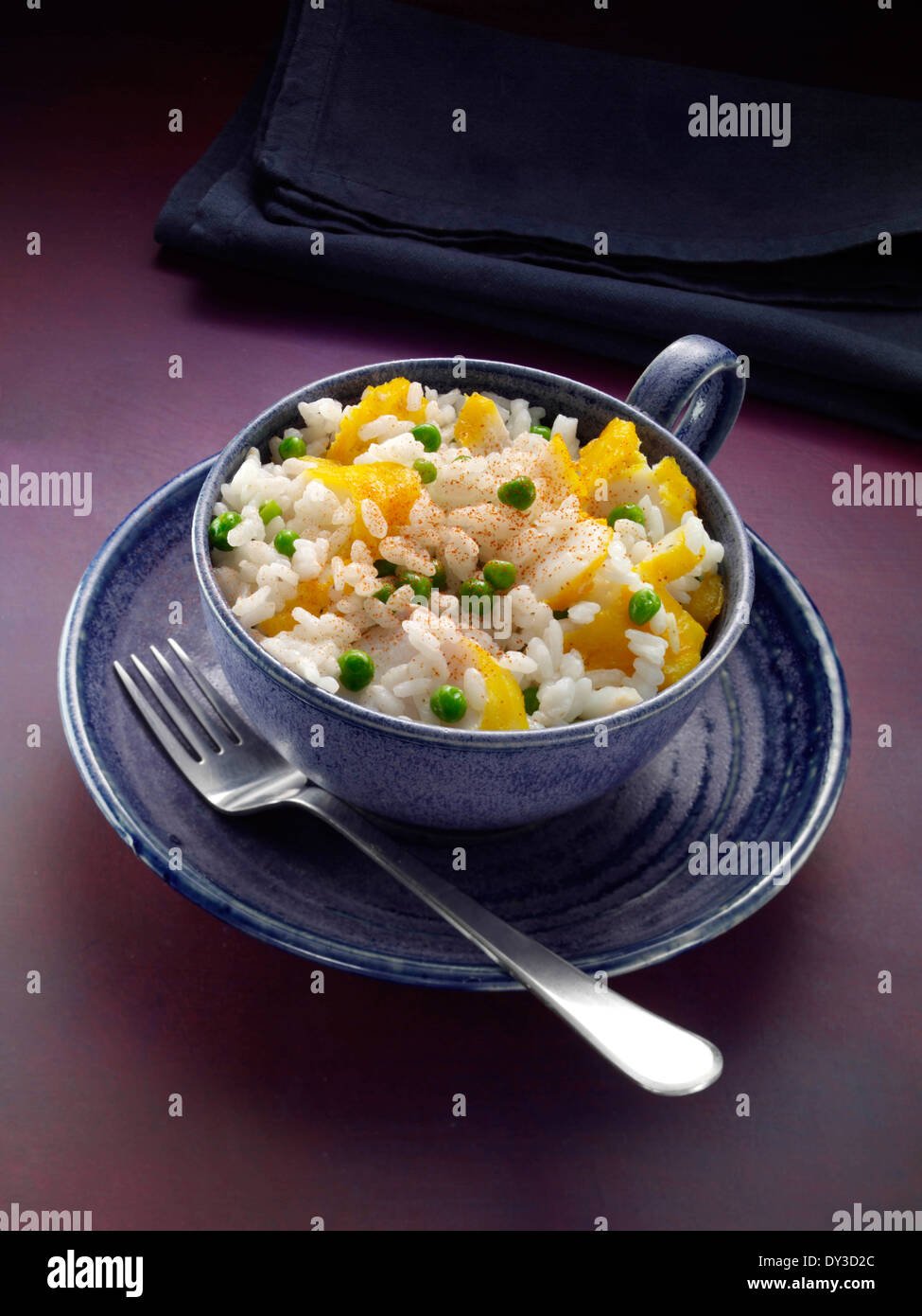 Haddock and peas Stock Photo - Alamy