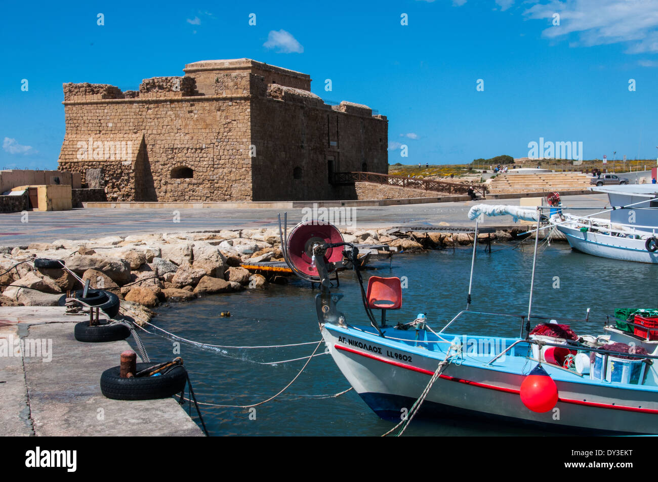 The Fort / Castle at Paphos harbour, Cyprus Stock Photo - Alamy