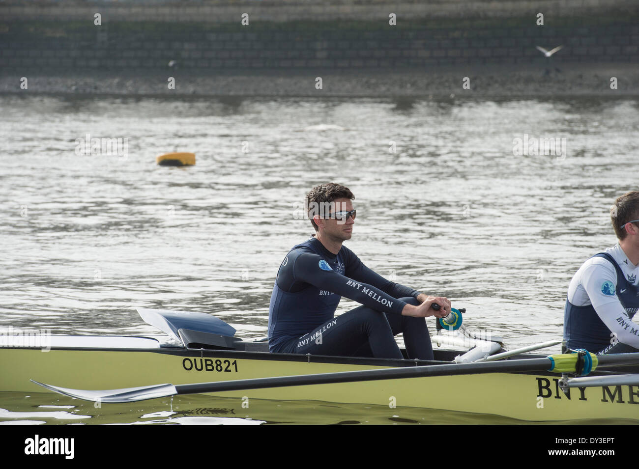 London, UK. 5th April 2014. Practice Outing by Oxford University Boat ...