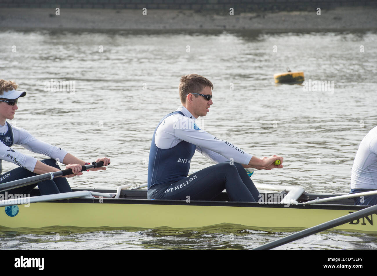 London, UK. 5th April 2014. Practice Outing by Oxford University Boat ...