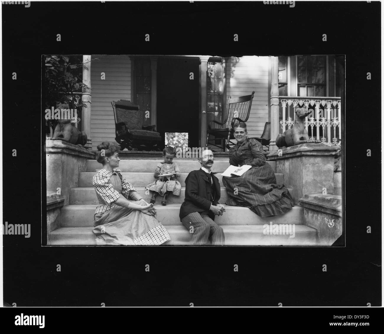 This photograph features Mrs. Lingard, Hood Lingard, and Livingston ...
