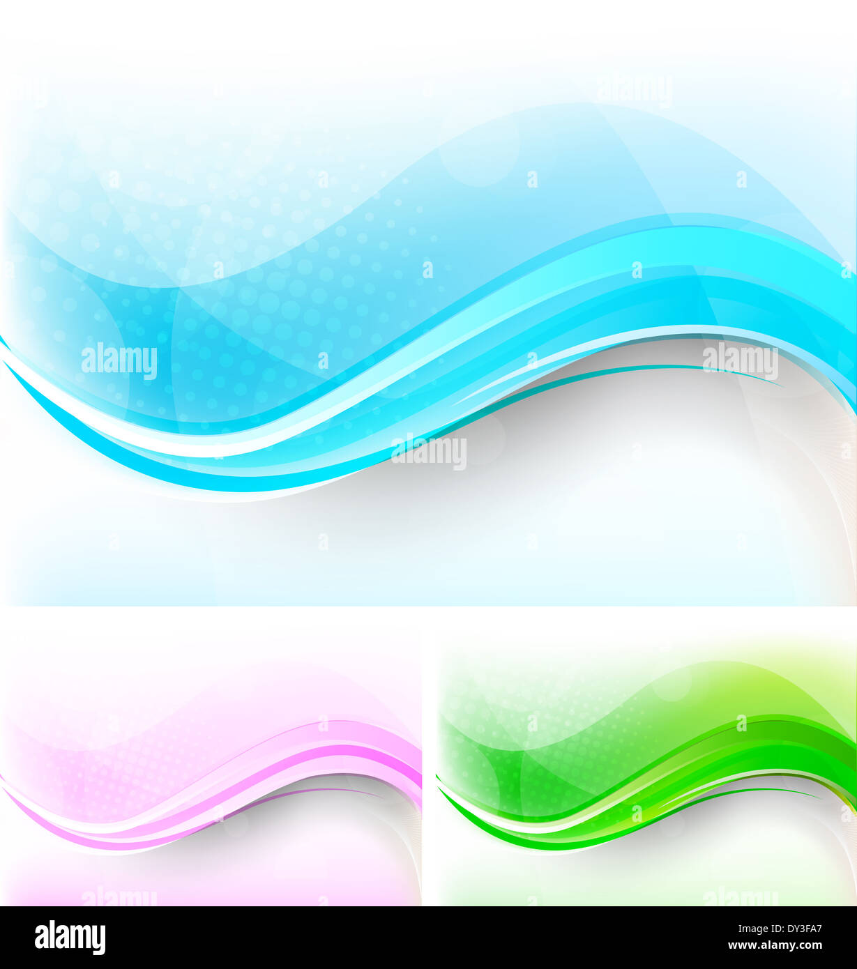 Set of bright tech background with waves Stock Photo - Alamy