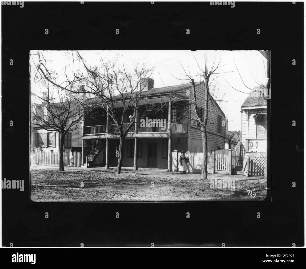 A photograph showing various houses, representing residential ...