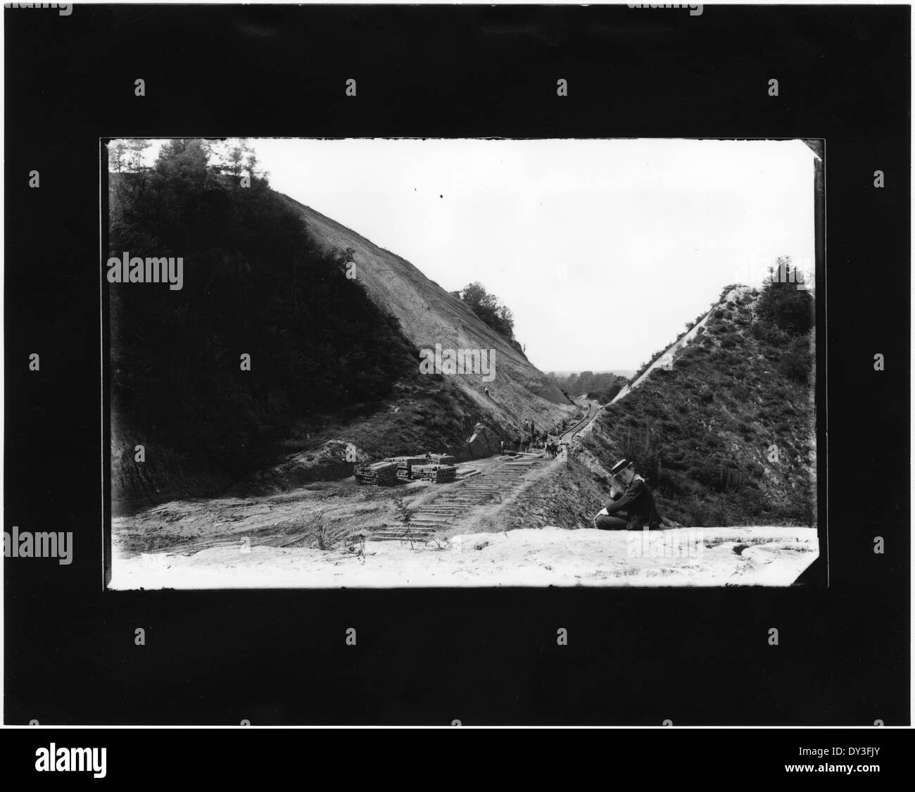 The construction of the F. and Scott Railroad (R. R.) is depicted in ...