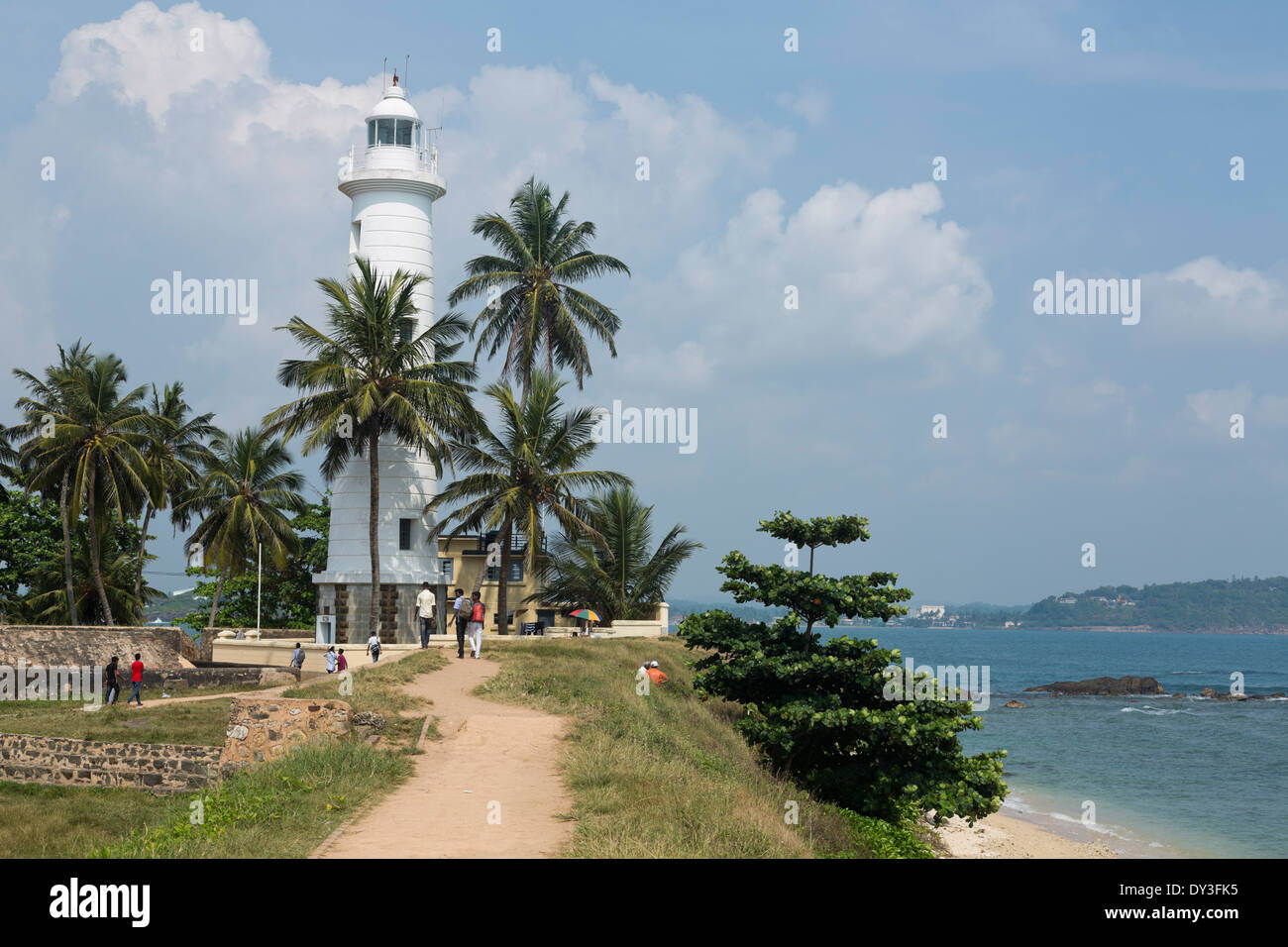Galle Fort, Galle,, Sri Lanka. Lighthouse at Point Utrecht Bastion ...