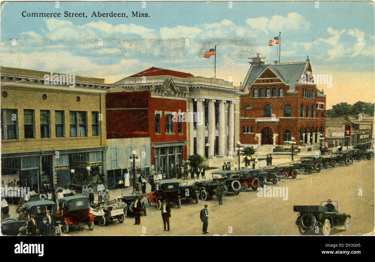 Commerce Street, Aberdeen, Miss Stock Photo - Alamy