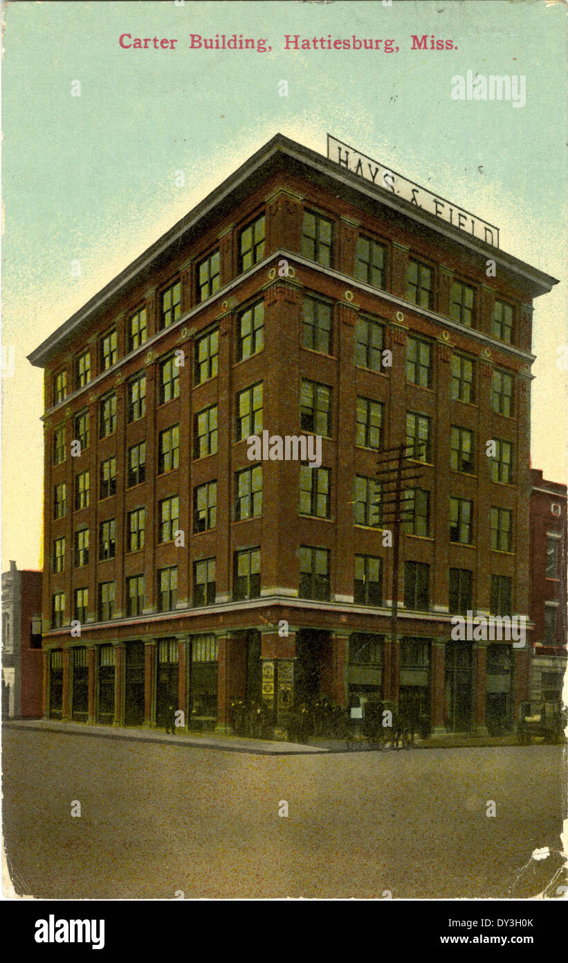 The Carter Building in Hattiesburg, Mississippi, is an example of early ...
