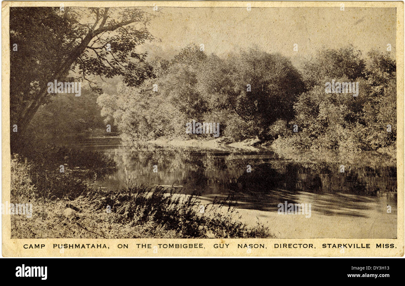 A vintage postcard showing Camp Pushmataha on the Tombigbee River in ...
