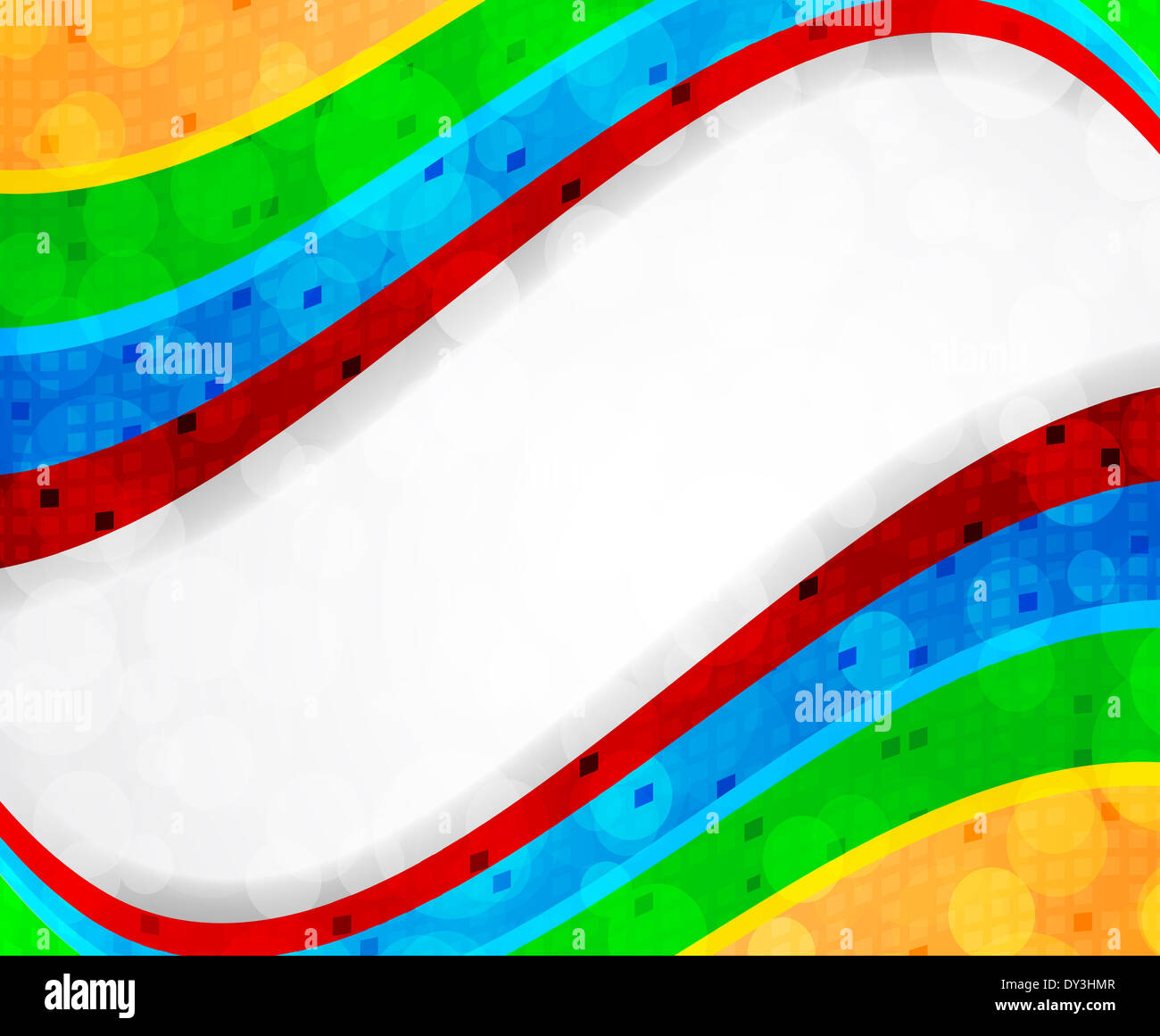 Bright colorful background with rainbow wavy design Stock Photo - Alamy