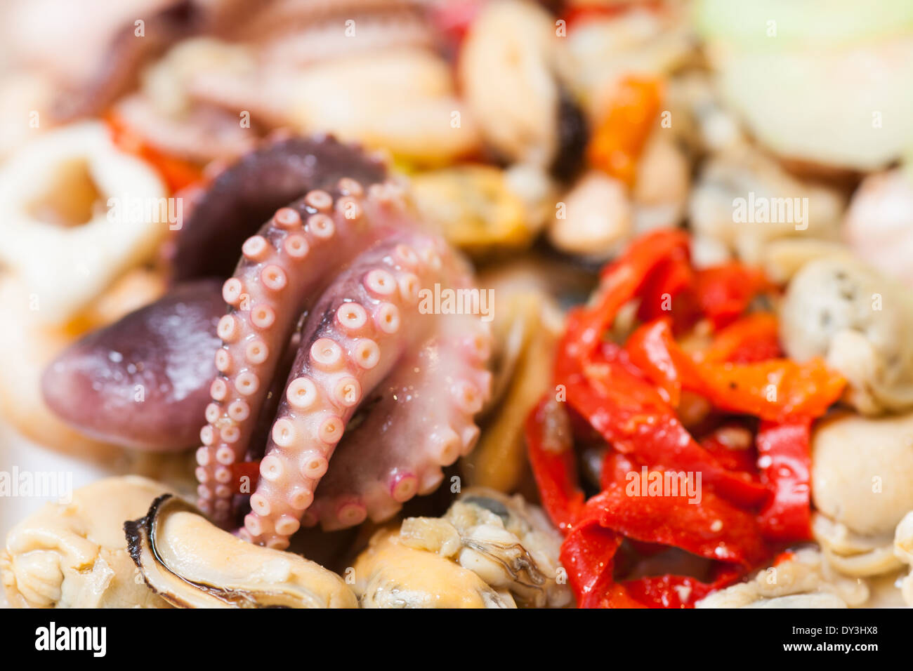 Mixed shellfish salad Stock Photo - Alamy