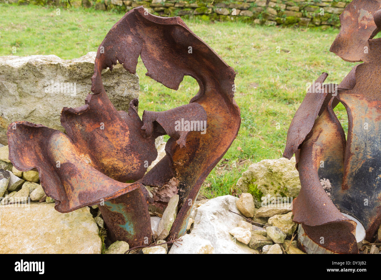 Rusted exploded UK artillery shell, fired from tank Stock Photo - Alamy