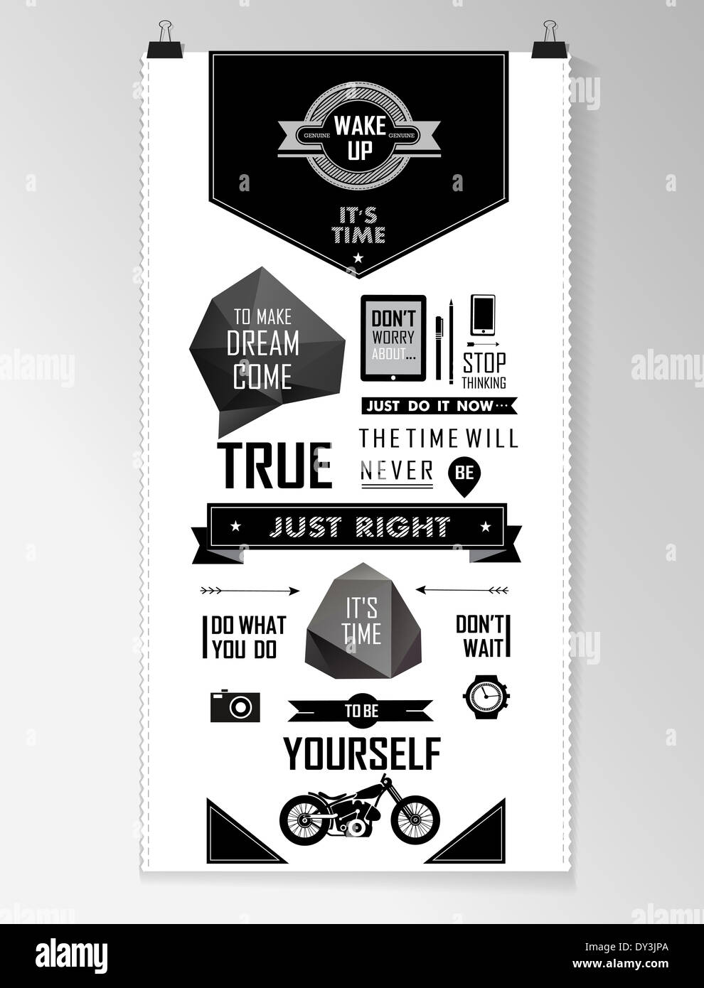 Modern black Quote infographic Background, typography. Modern black ...