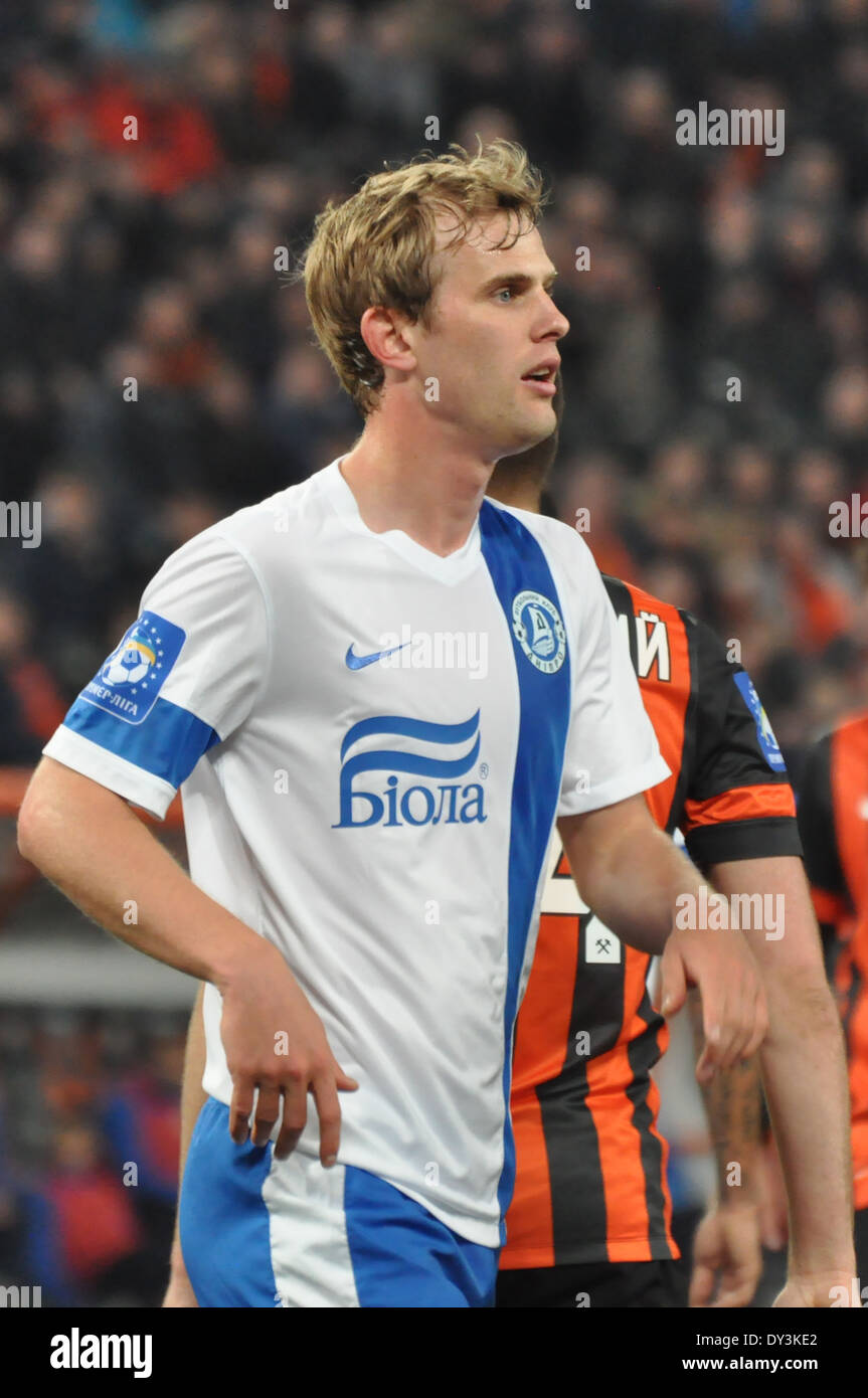 Strinic Ivan during the match between "Shakhtar" and "Dnepr at Donbass ...