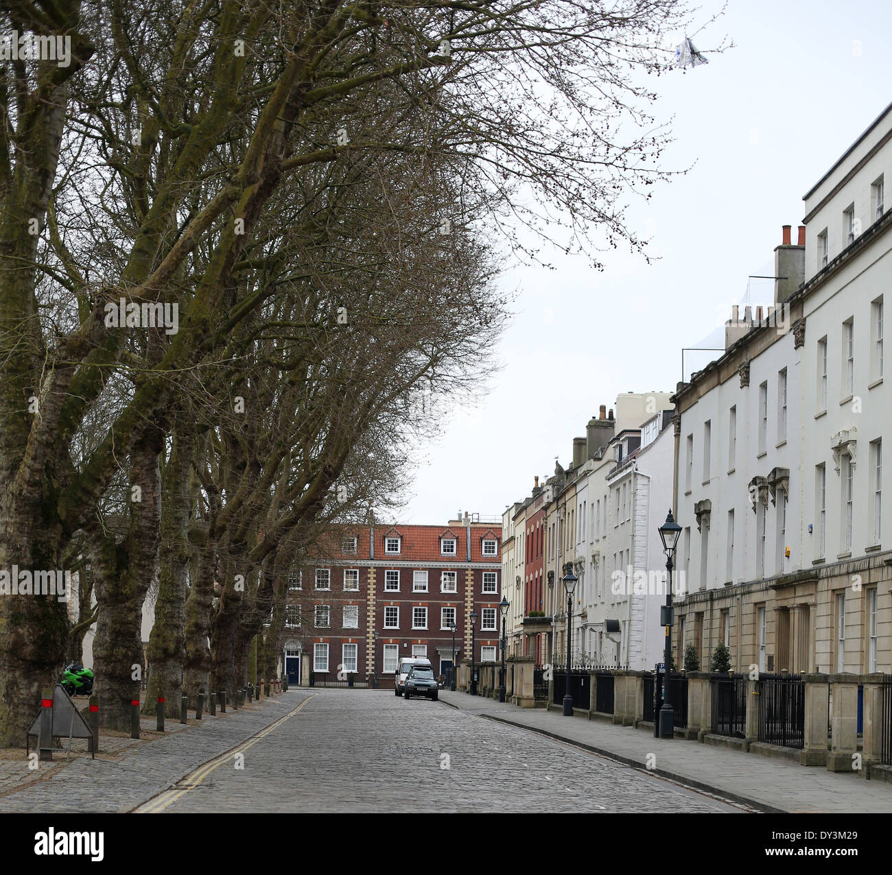 Buildings on the side of Queens Square, an area of upmarket but old ...