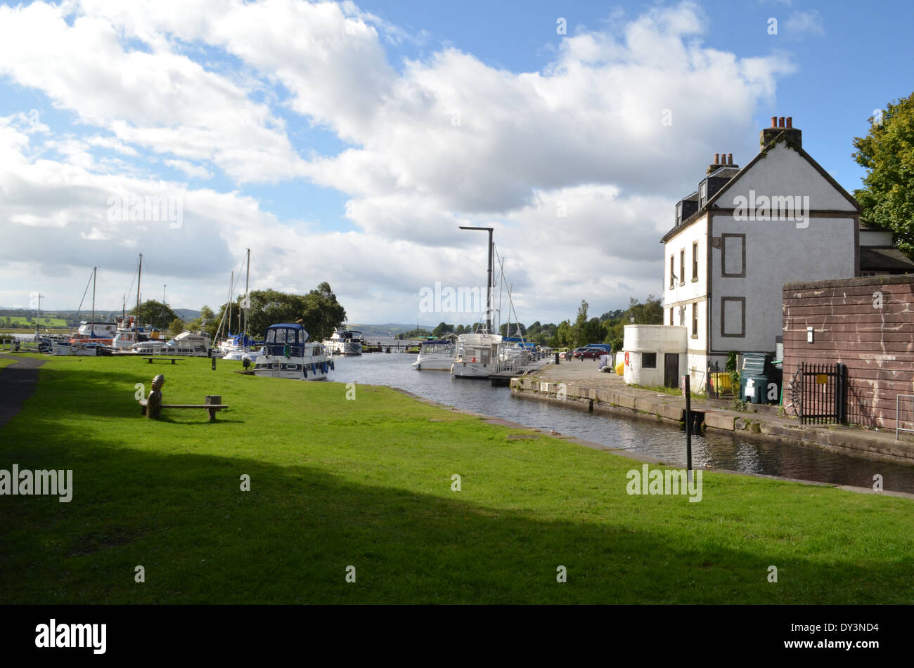 The Bowling Basin. The Forth & Clyde canal enters into the River Clyde ...
