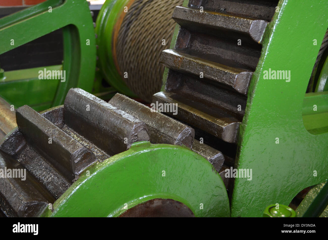 Large cog wheels on old steam engine Stock Photo - Alamy