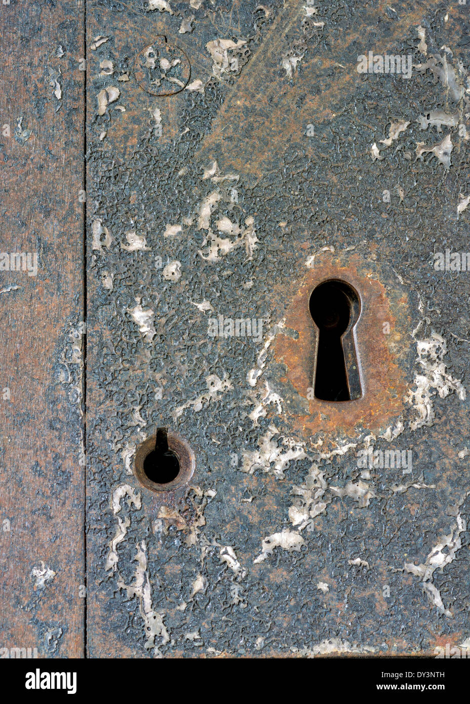 Old rusty keyhole in a steel door Stock Photo - Alamy
