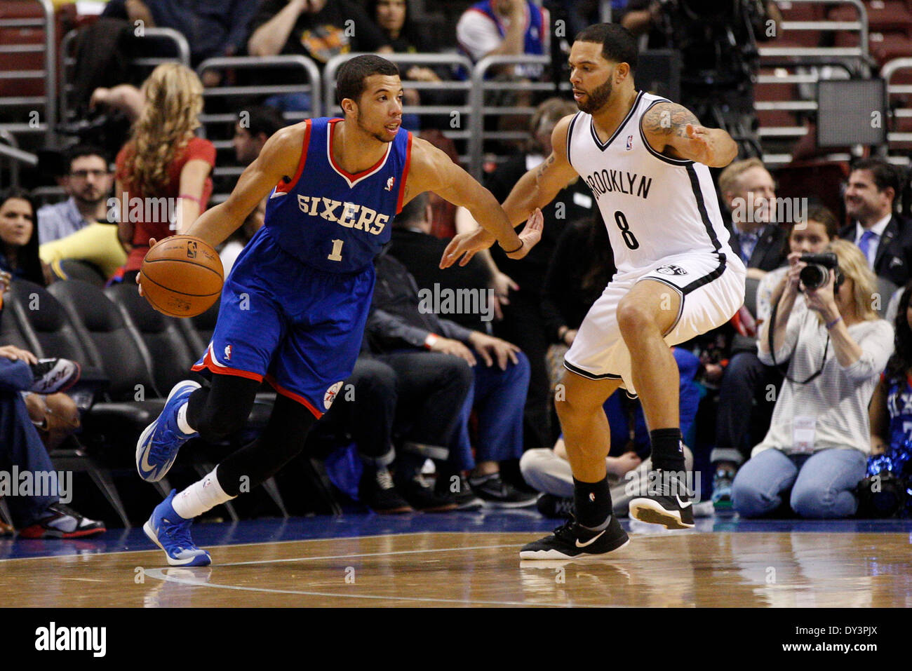 Philadelphia, Pennsylvania, USA. 5th Apr, 2014. Philadelphia 76ers ...