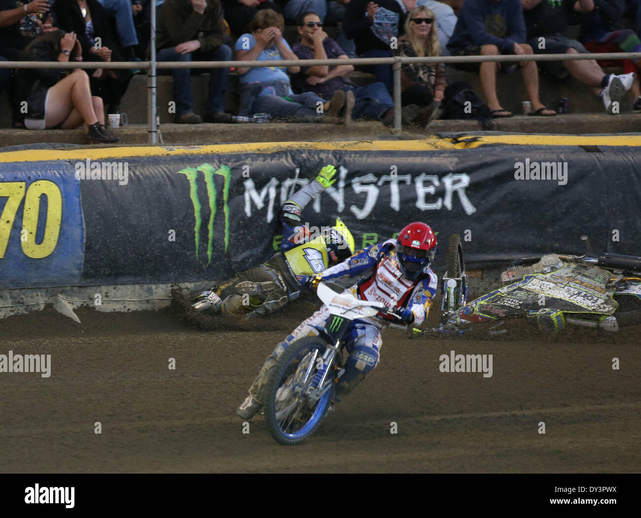 Western Springs, Auckland, New Zealand. 05th Apr, 2014. Darcy Ward ...