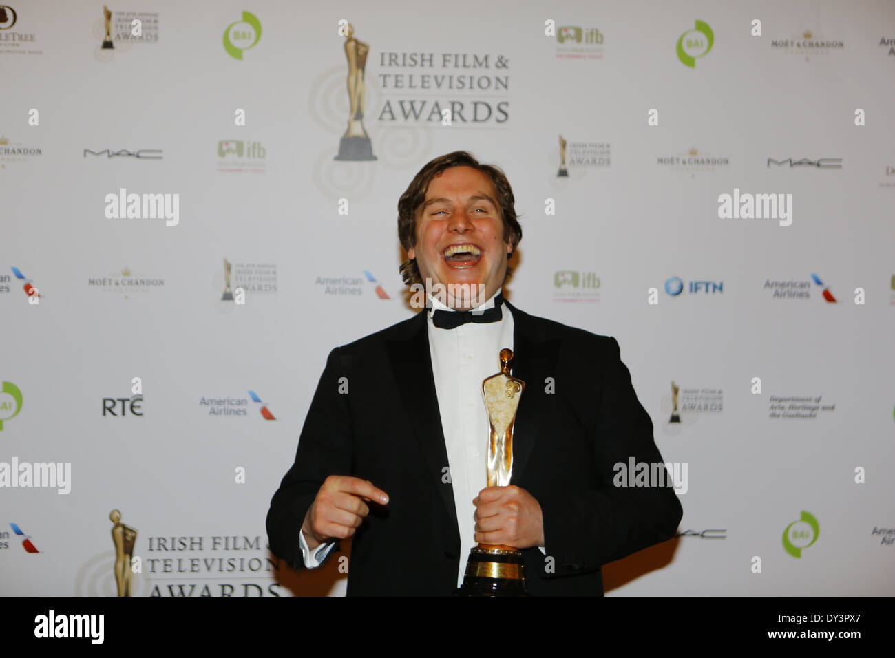 Dublin, Ireland. 5th April 2014. Irish actor Peter Coonan presents his ...