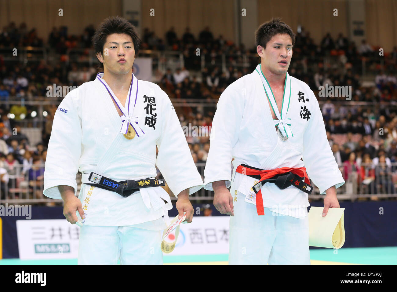 Fukuoka Convention Center, Fukuoka, Japan. 5th Apr, 2014. (L-R) Yuya ...