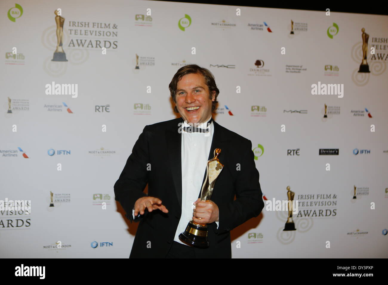 Dublin, Ireland. 5th April 2014. Irish actor Peter Coonan presents his ...