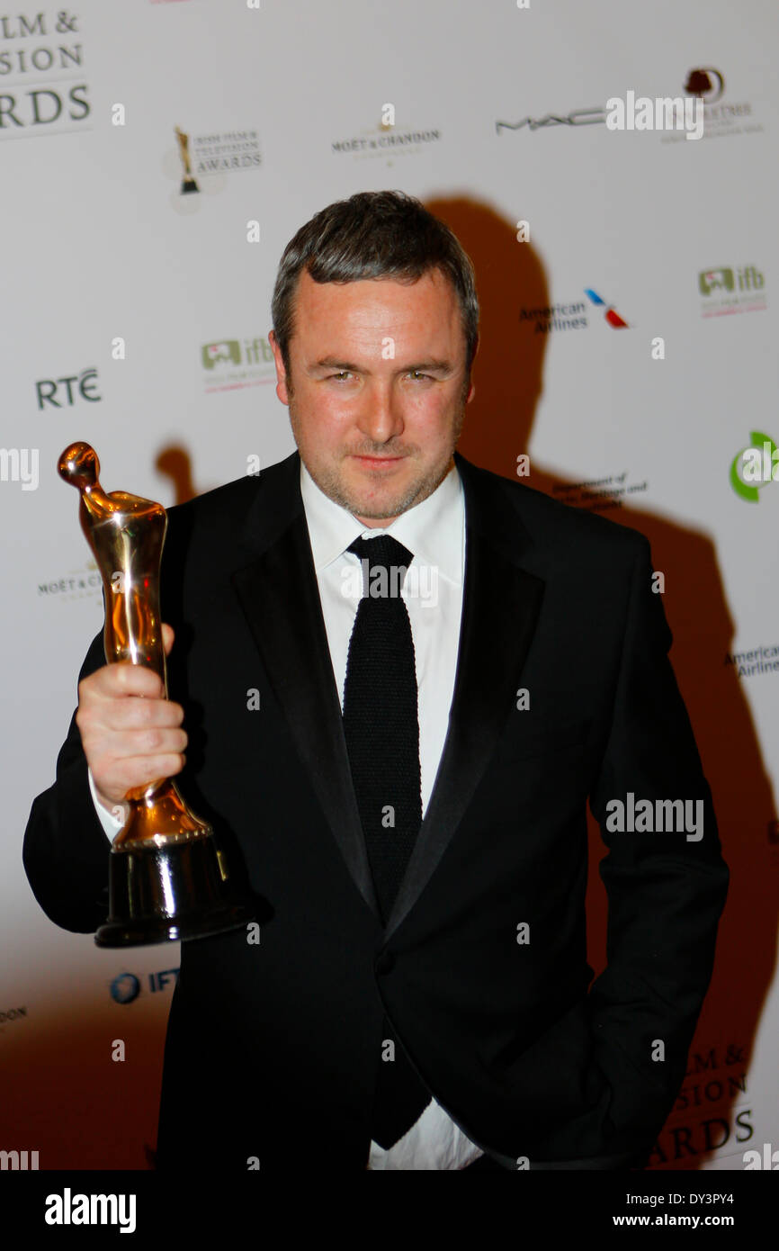 Dublin, Ireland. 5th April 2014. Irish playwright Stuart Carolan ...