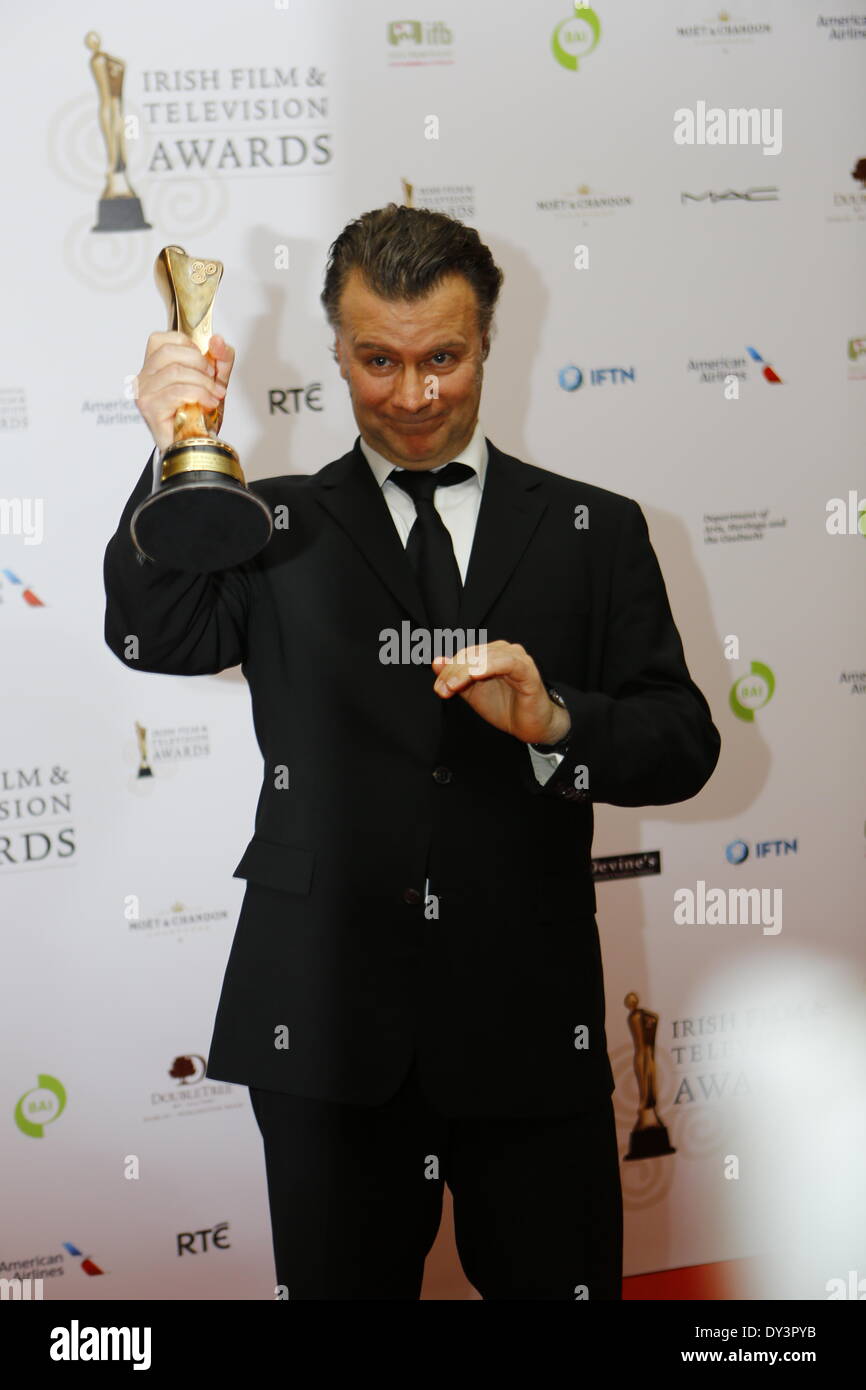 Dublin, Ireland. 5th April 2014. Irish director Ian Fitzgibbon presents ...